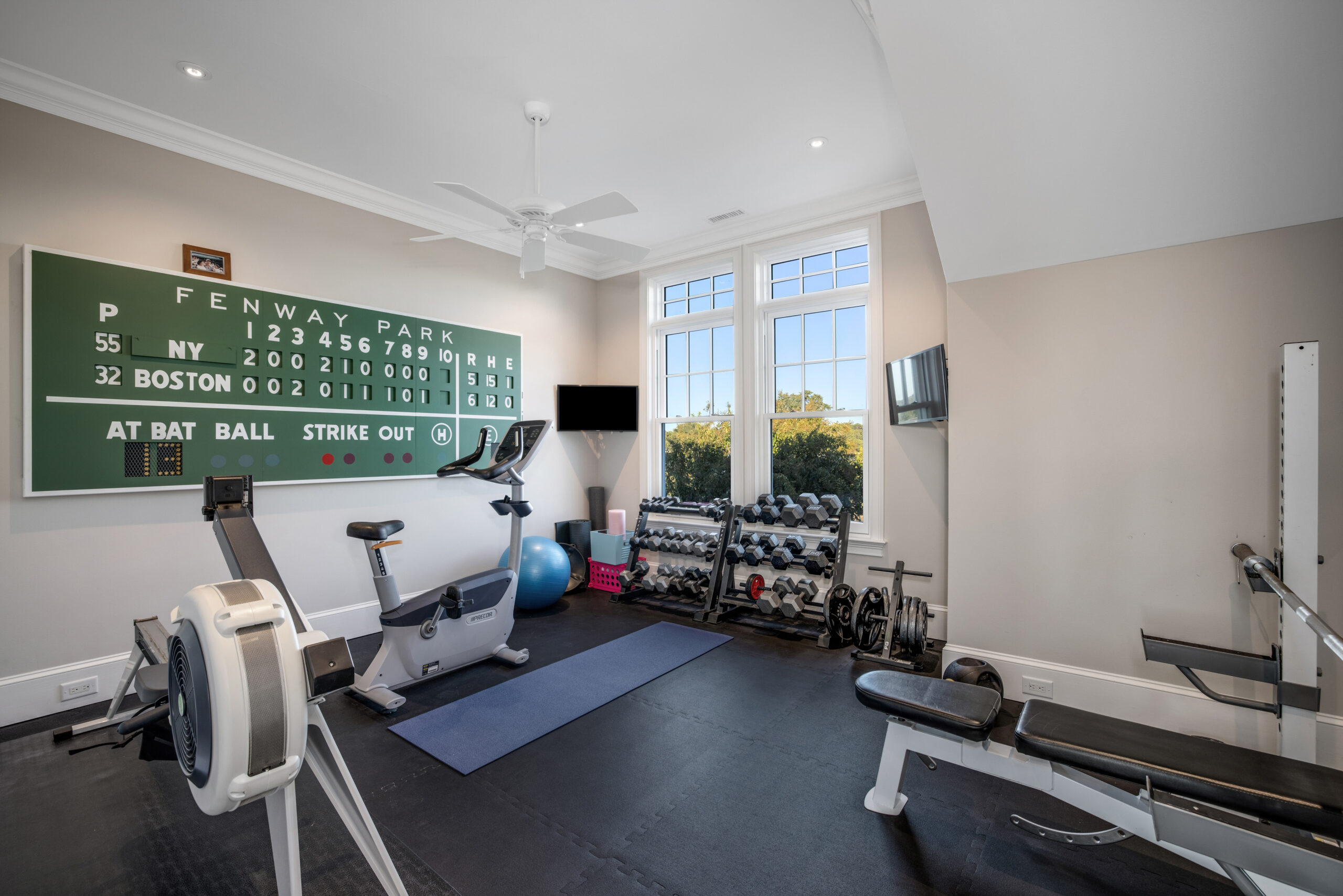 Mill Point House Gym View - Sandmark Custom Homes