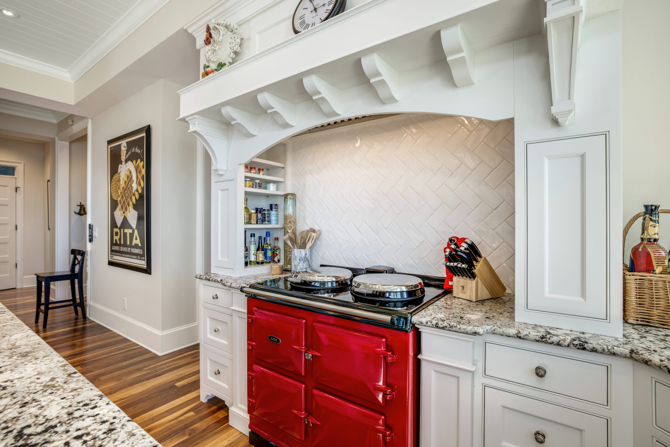 Mill Point House Kitchen Range View | Sandmark Custom Homes - Sandmark ...